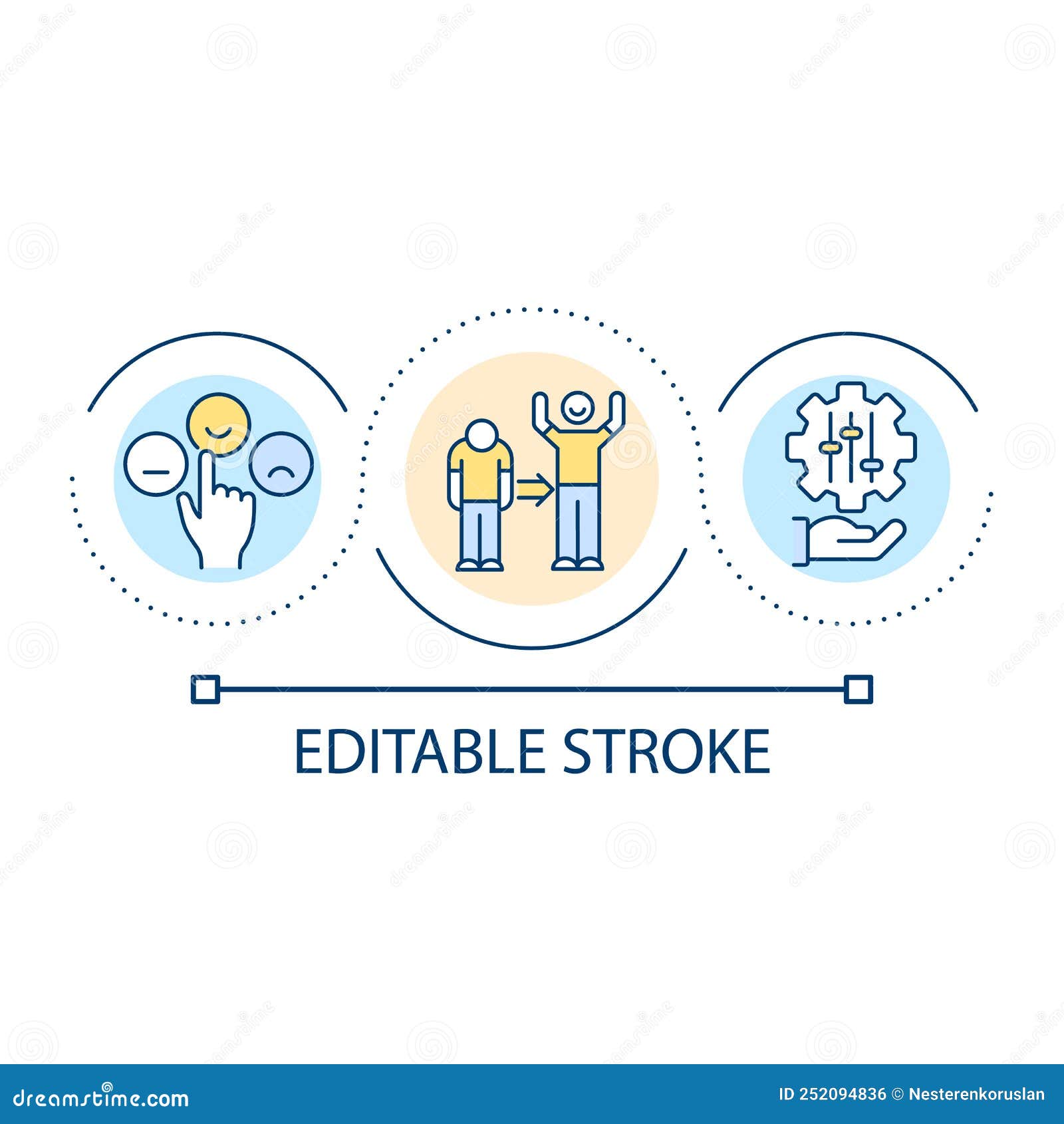 Manage Emotions Loop Concept Icon Stock Vector - Illustration of ...