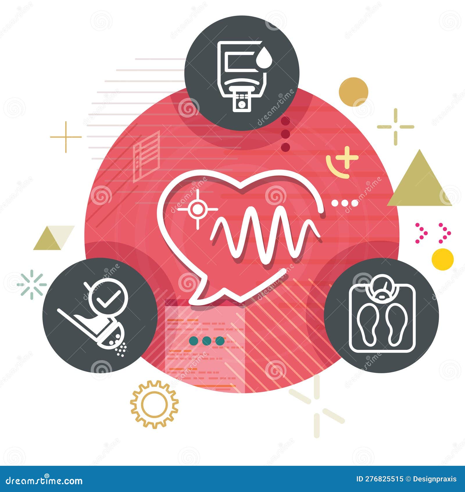 Manage Heart Care - Abstract Illustration Stock Illustration ...