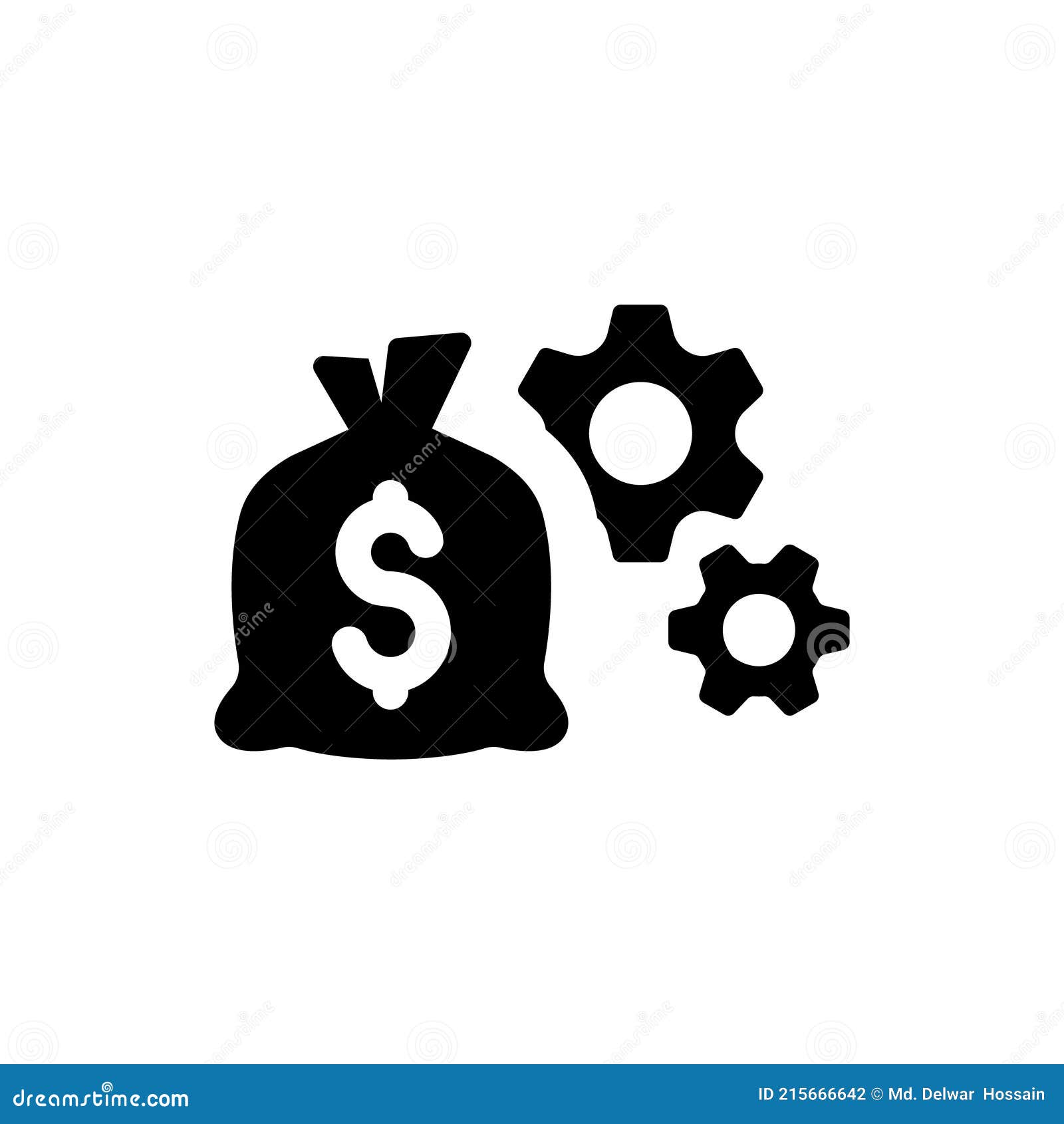 Manage loan icon stock vector. Illustration of symbol - 215666642