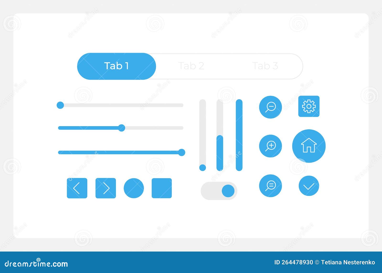 Manage Options UI Elements Kit Stock Vector - Illustration of digital ...