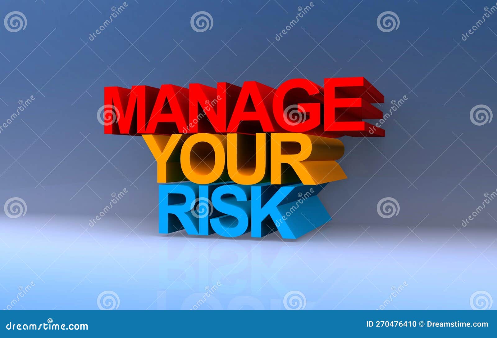 Manage your risk on blue stock illustration. Illustration of ...