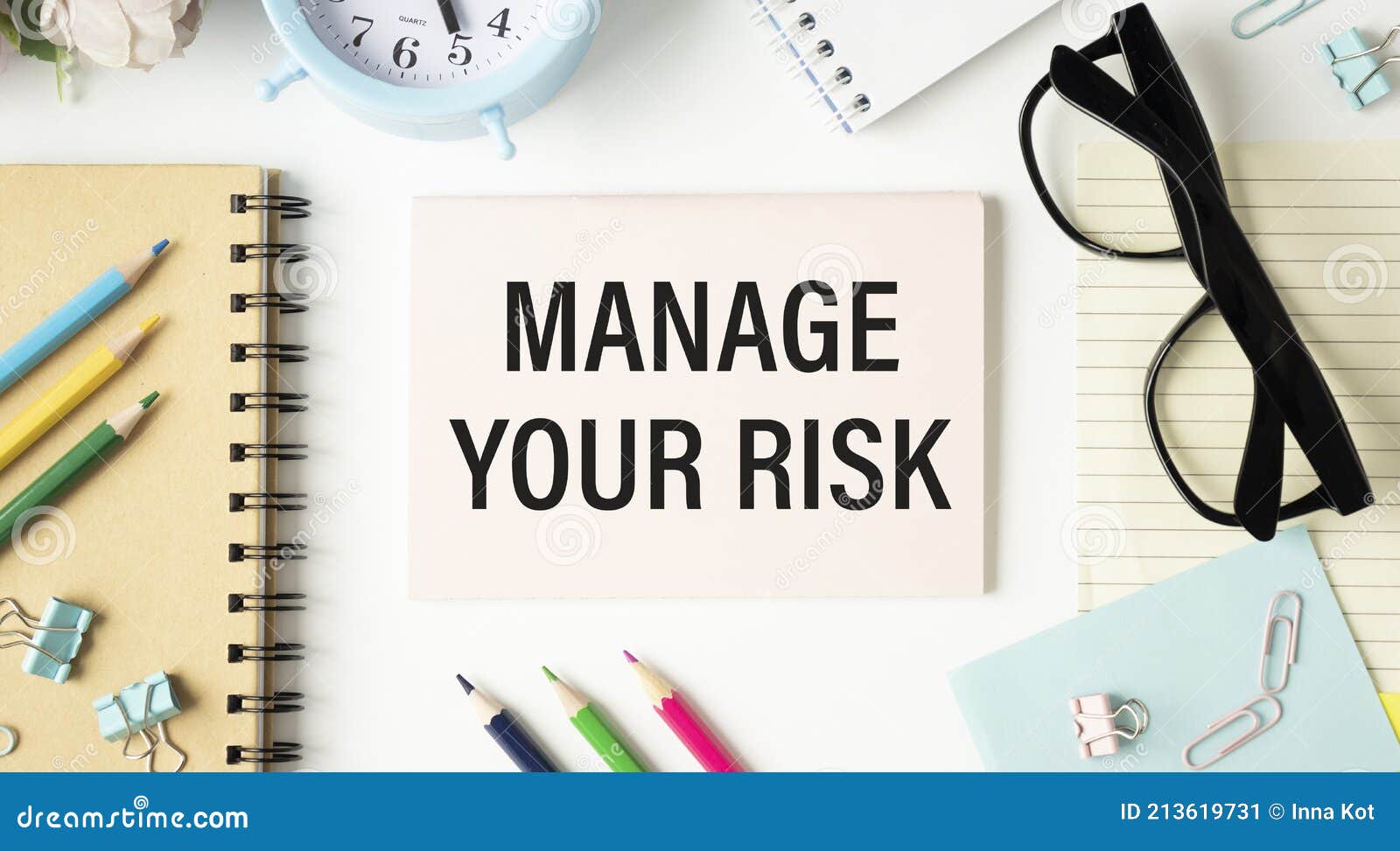 MANAGE YOUR RISK Text on Notepad on Office Stock Image - Image of odds ...