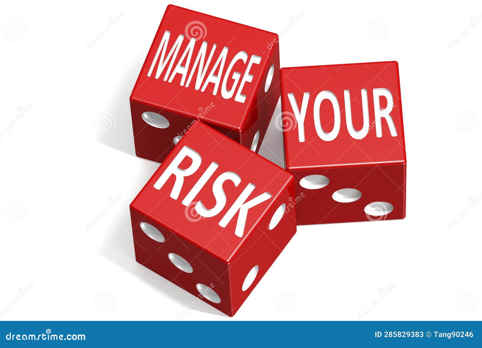 Manage Your Risk Word on Red Dices Stock Illustration - Illustration of ...