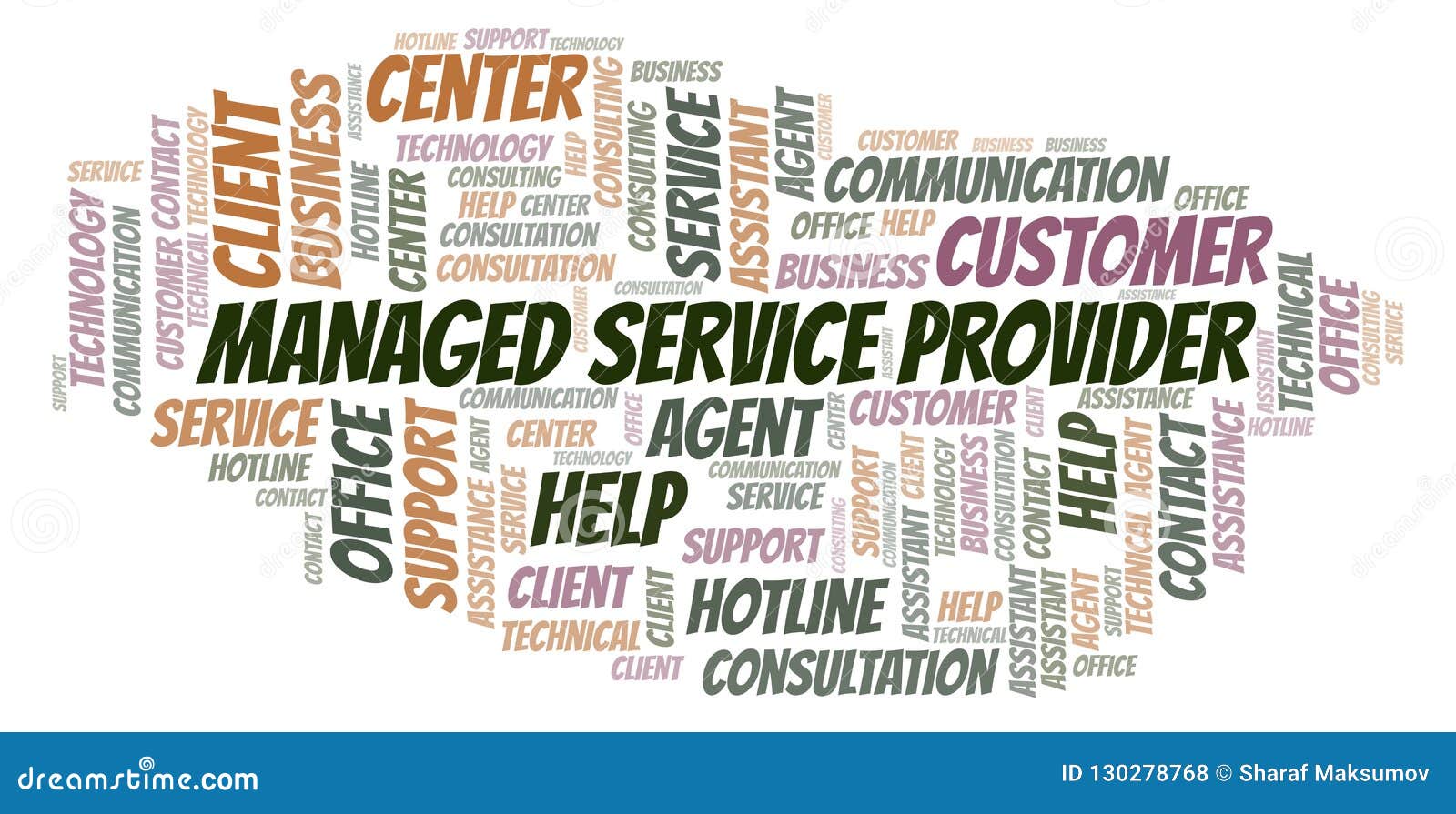 Managed Service Provider Word Cloud. Stock Illustration - Illustration ...