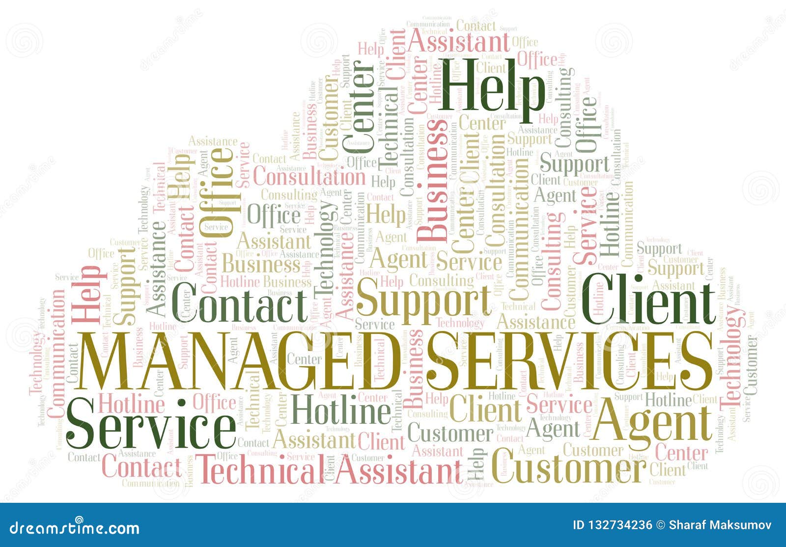 Managed Services Word Cloud Stock Illustration - Illustration of ...