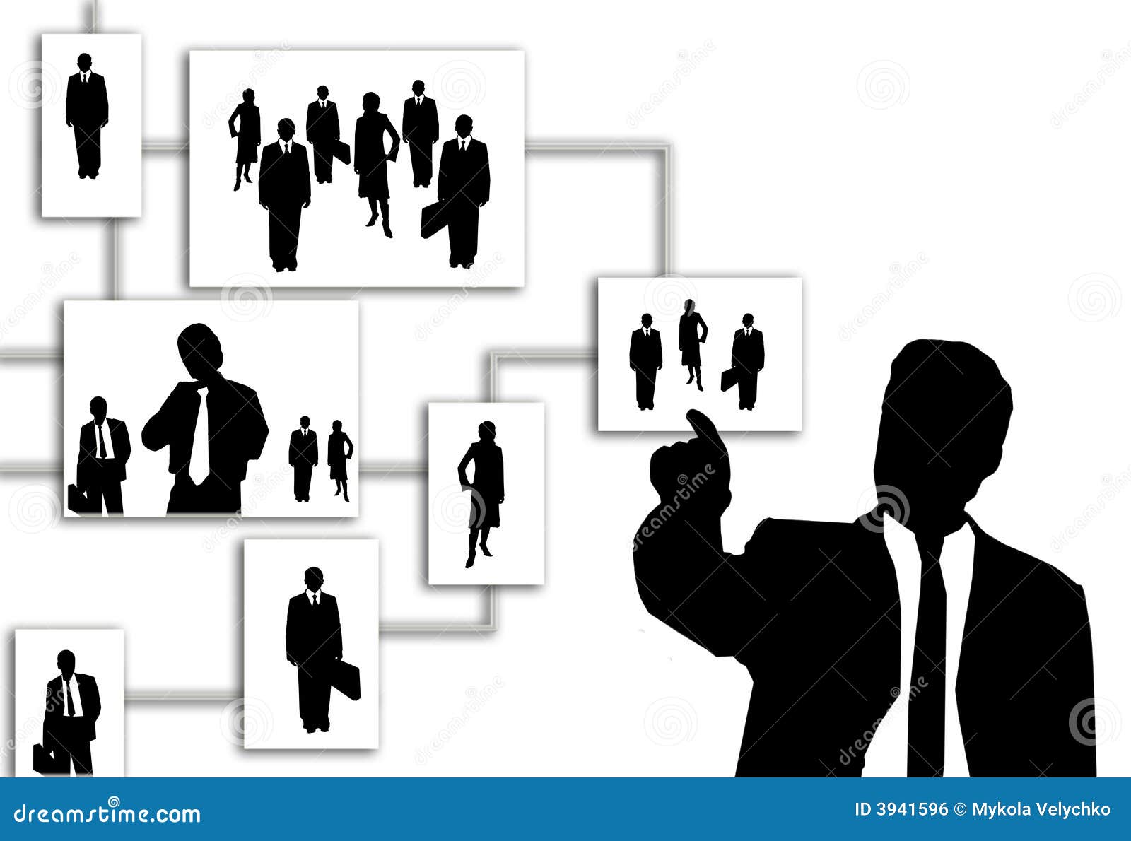 Management stock illustration. Illustration of silhouette - 3941596