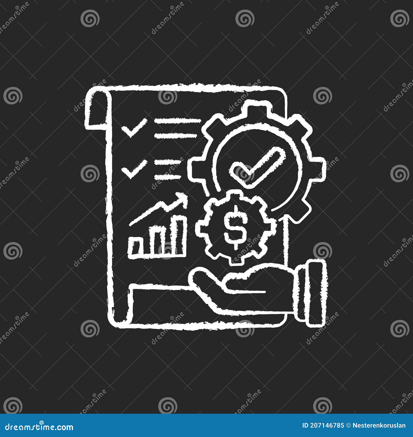 Management Accounting Line Icons Collection. Budgeting, Forecasting ...