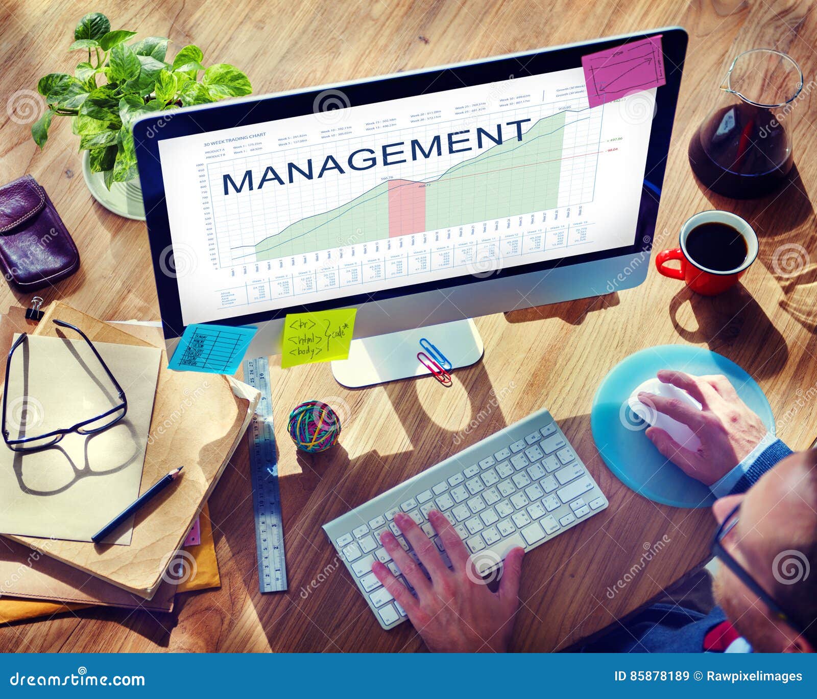 Management Analysis Graphs Business Marketing Goals Concept Stock Image ...