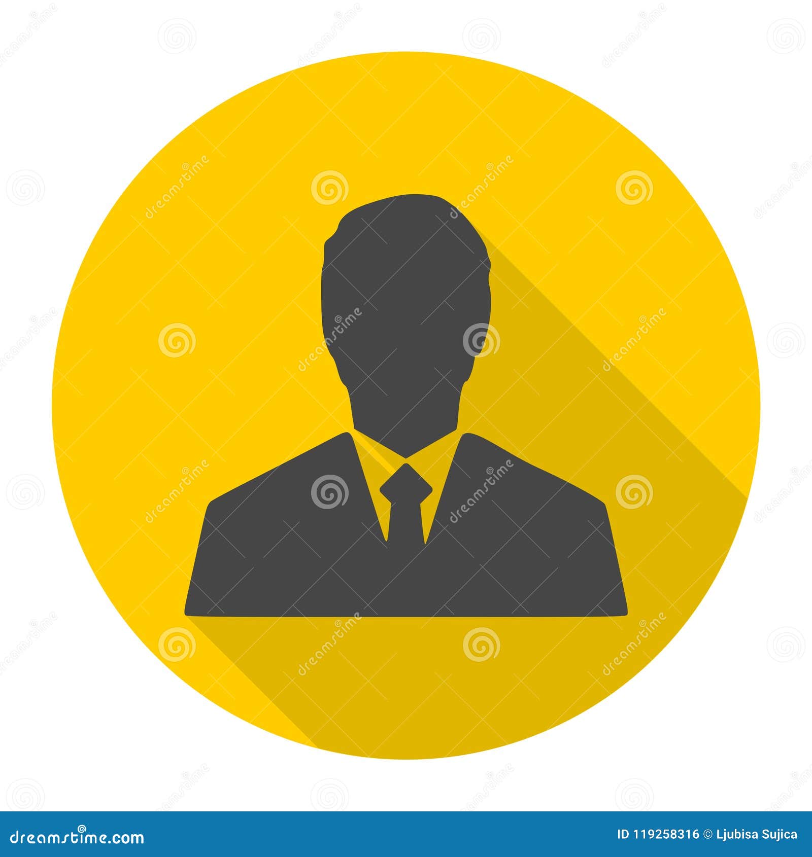 Management Avatar User Profile Icon with Long Shadow Stock Vector ...