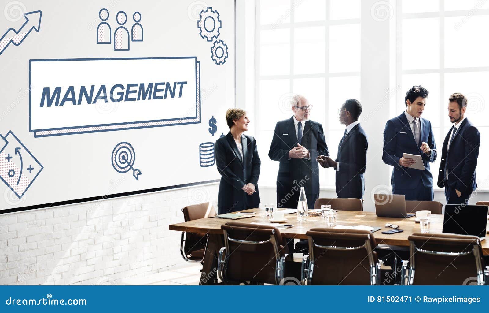 Management Business Leader Coordination Graphic Concept Stock Image ...