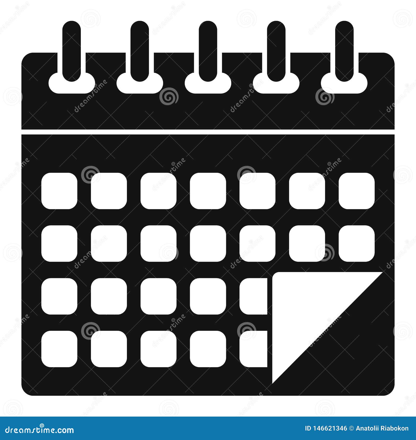 Management Calendar Icon, Simple Style Stock Vector - Illustration of ...