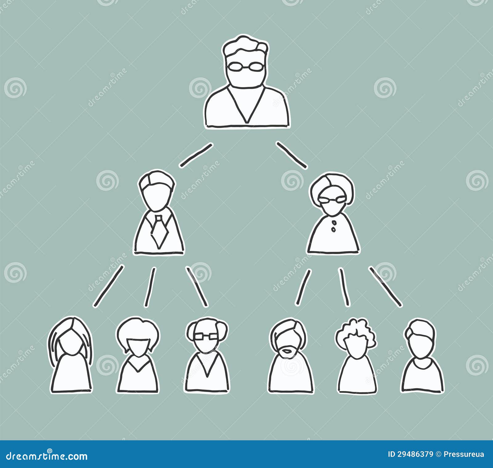 Management Chart Illustration Stock Vector - Illustration of corporate ...