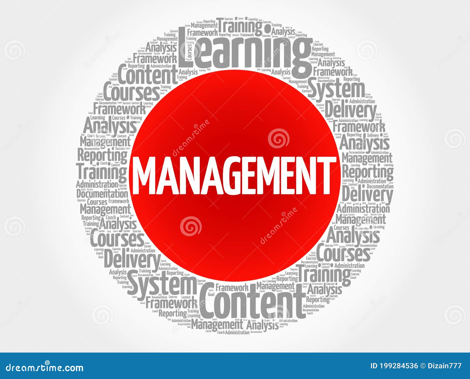 MANAGEMENT Circle Word Cloud Stock Illustration - Illustration of ...