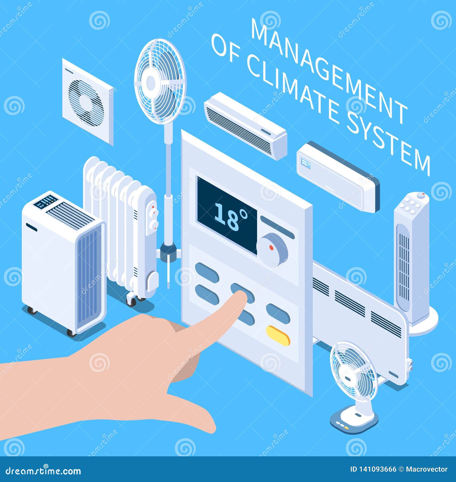 Management of Climate System Composition Stock Vector - Illustration of ...