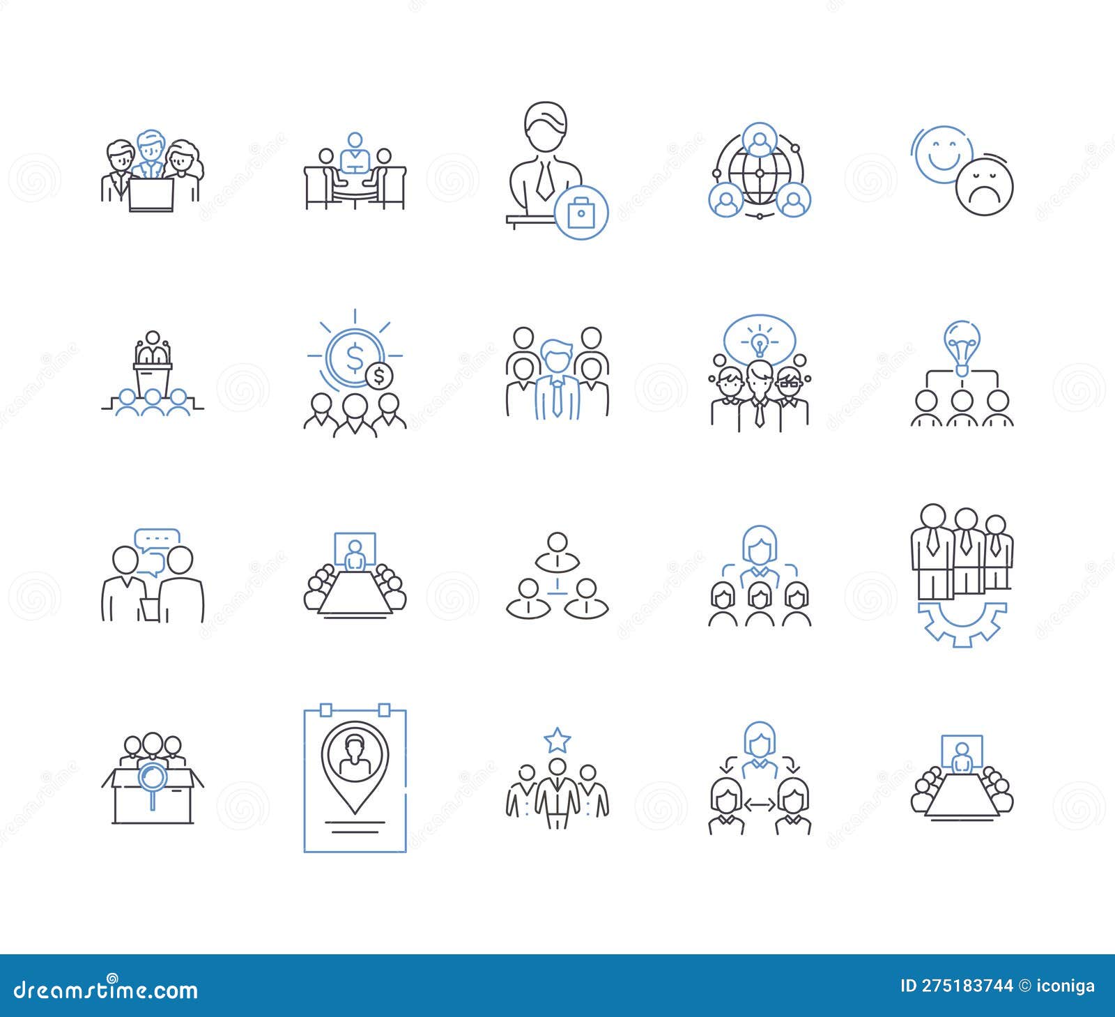 Management Colleguages Outline Icons Collection. Management, Colleges ...