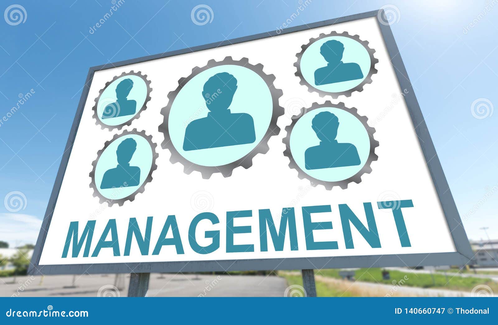 Management Concept on a Billboard Stock Image - Image of methodology ...