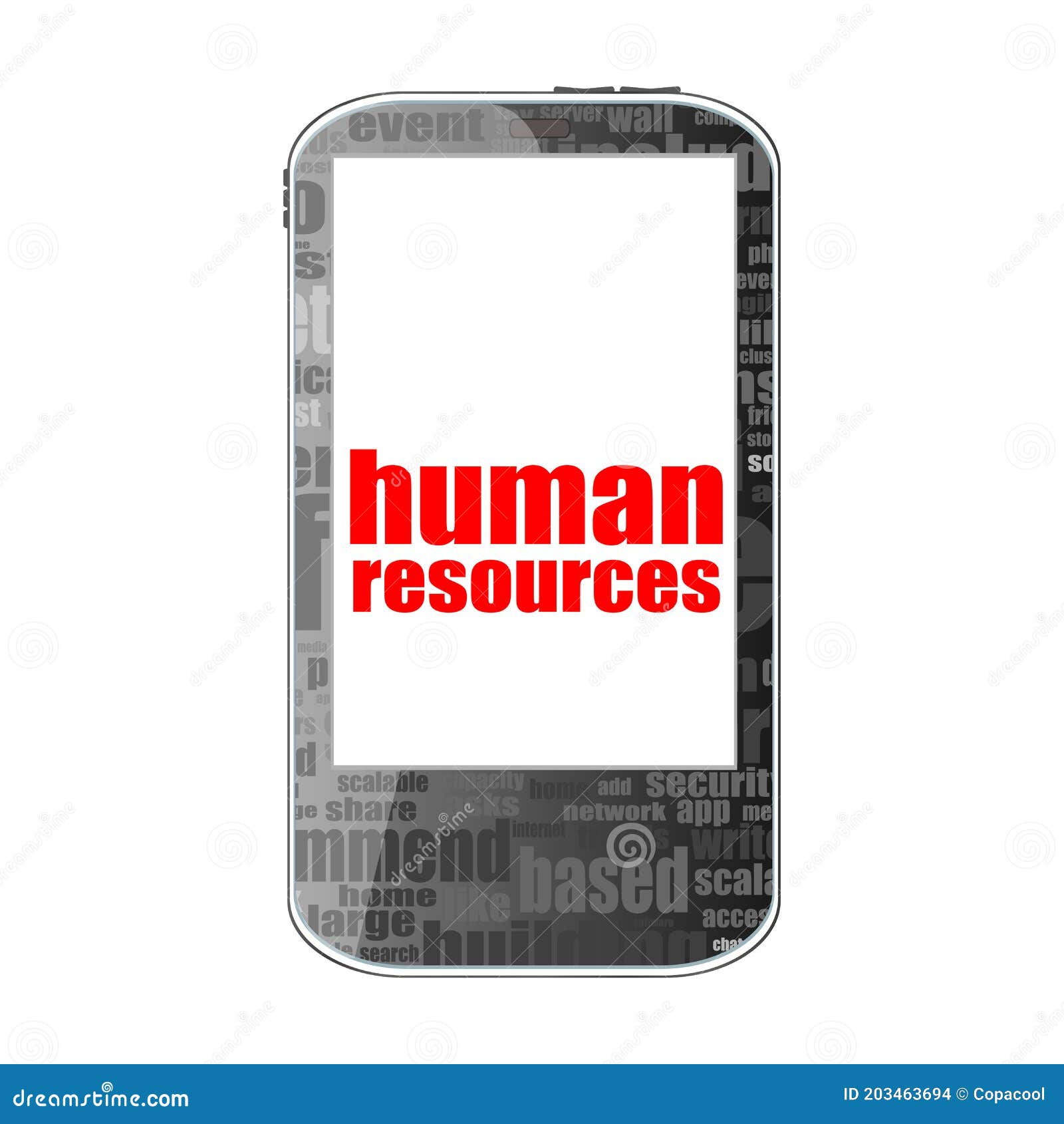 Management Concept. Human Resources Text Stock Illustration ...