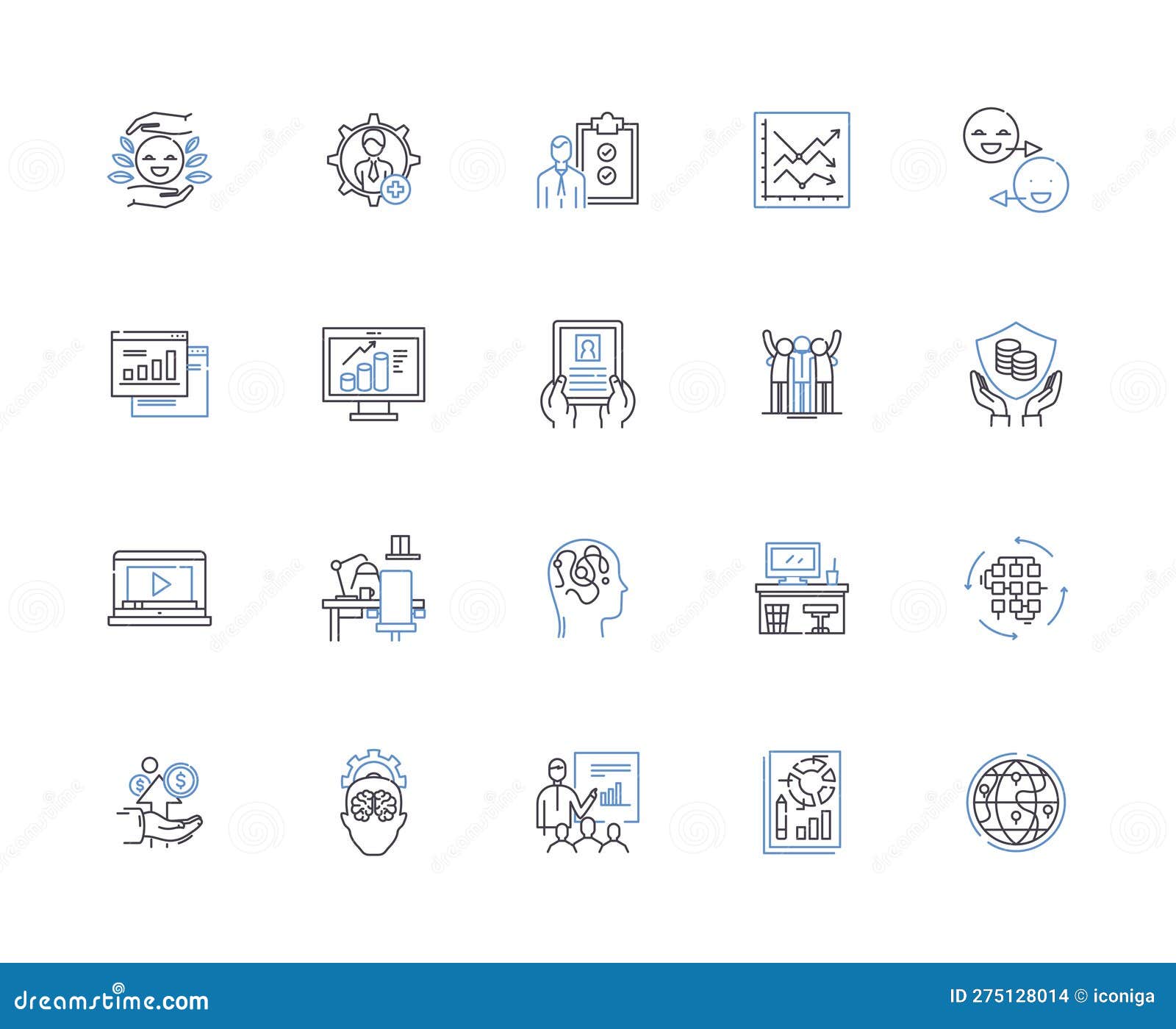Management Concept Outline Icons Collection. Management, Concept ...