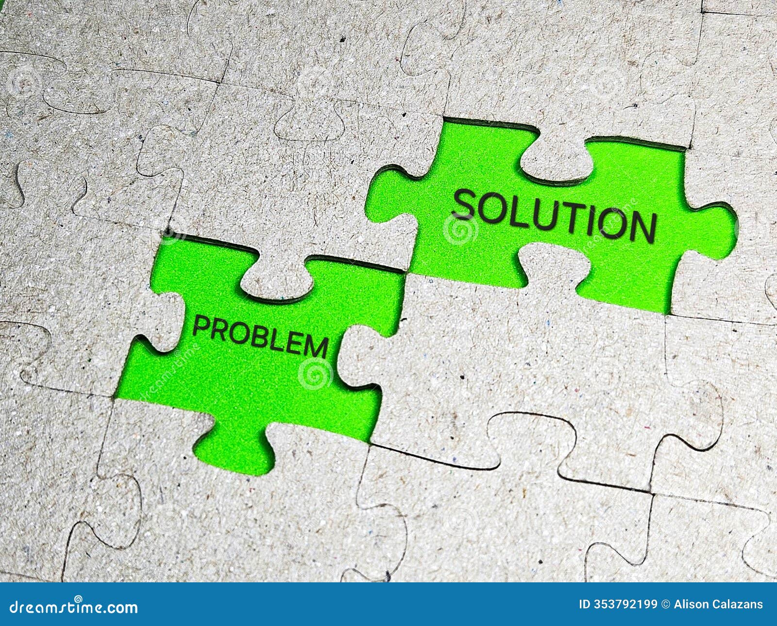 Management Concept with Puzzle Piece with Problem Solving and Solution ...