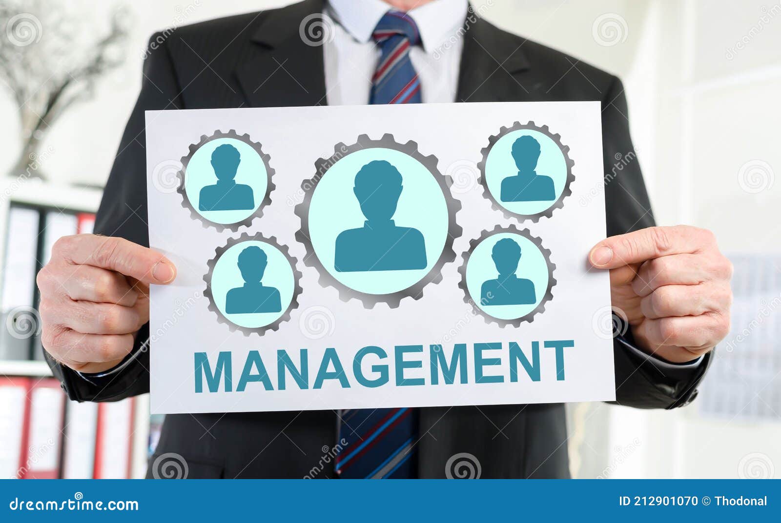 Management Concept Shown by a Businessman Stock Photo - Image of ...