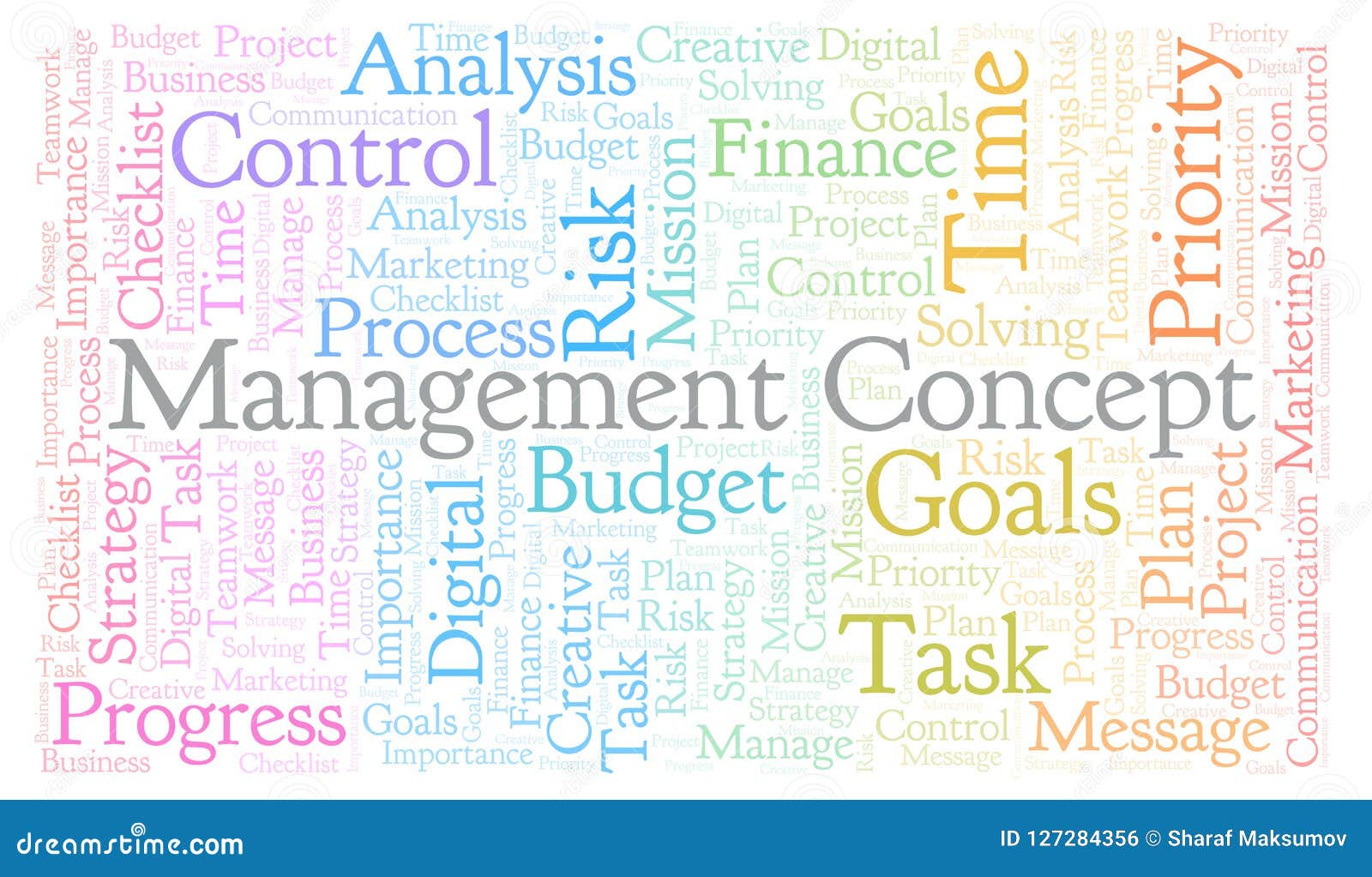 Management Concept Word Cloud, Made with Text only. Stock Illustration ...