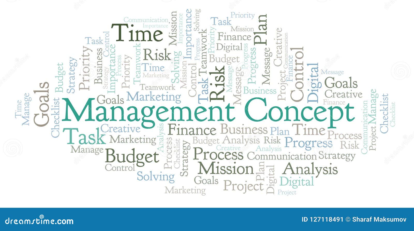 Management Concept Word Cloud, Made with Text only. Stock Illustration ...