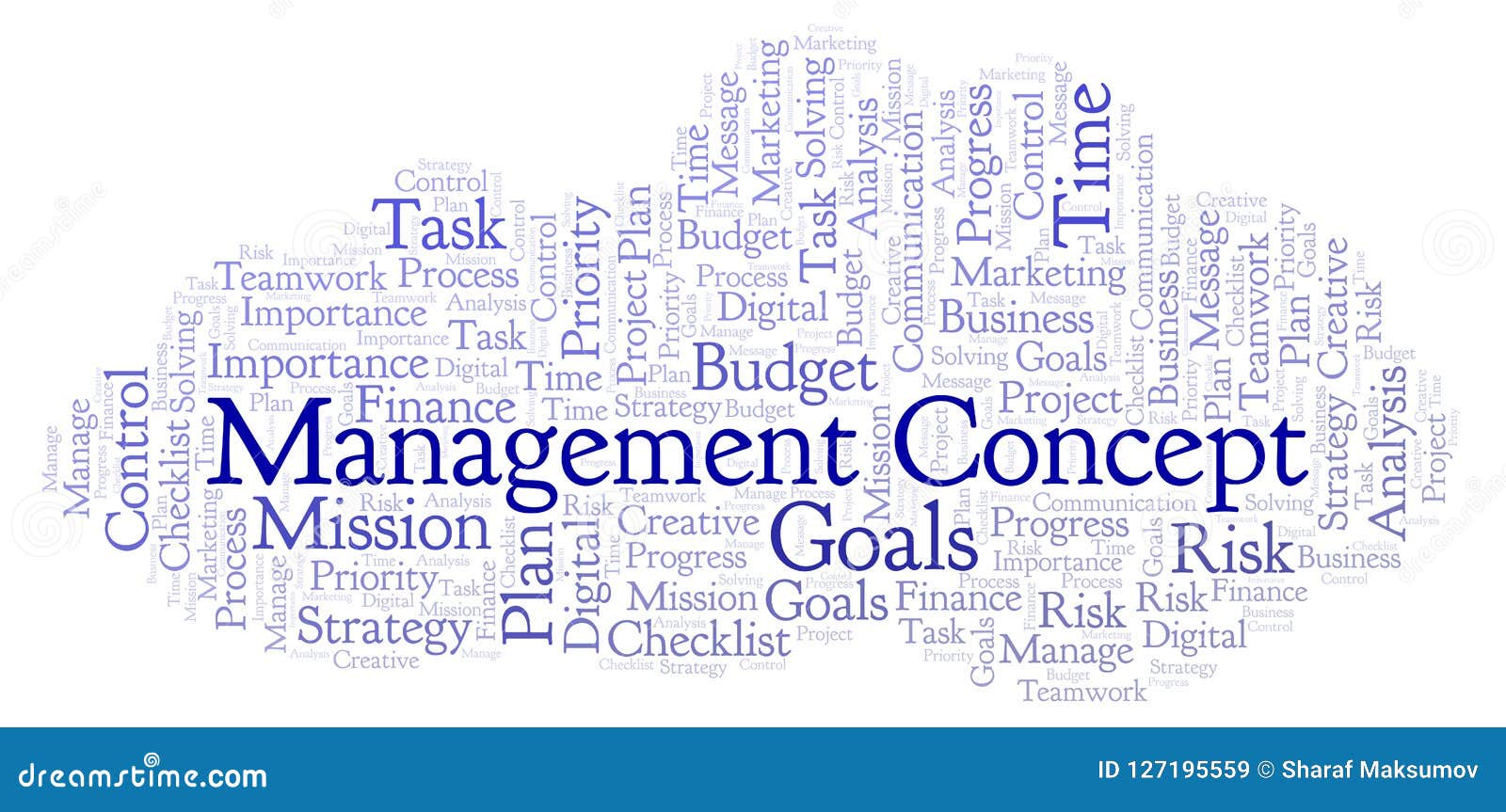 Management Concept Word Cloud, Made with Text only. Stock Illustration ...