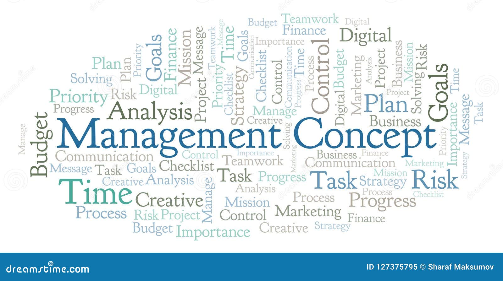 Management Concept Word Cloud, Made with Text only. Stock Illustration ...