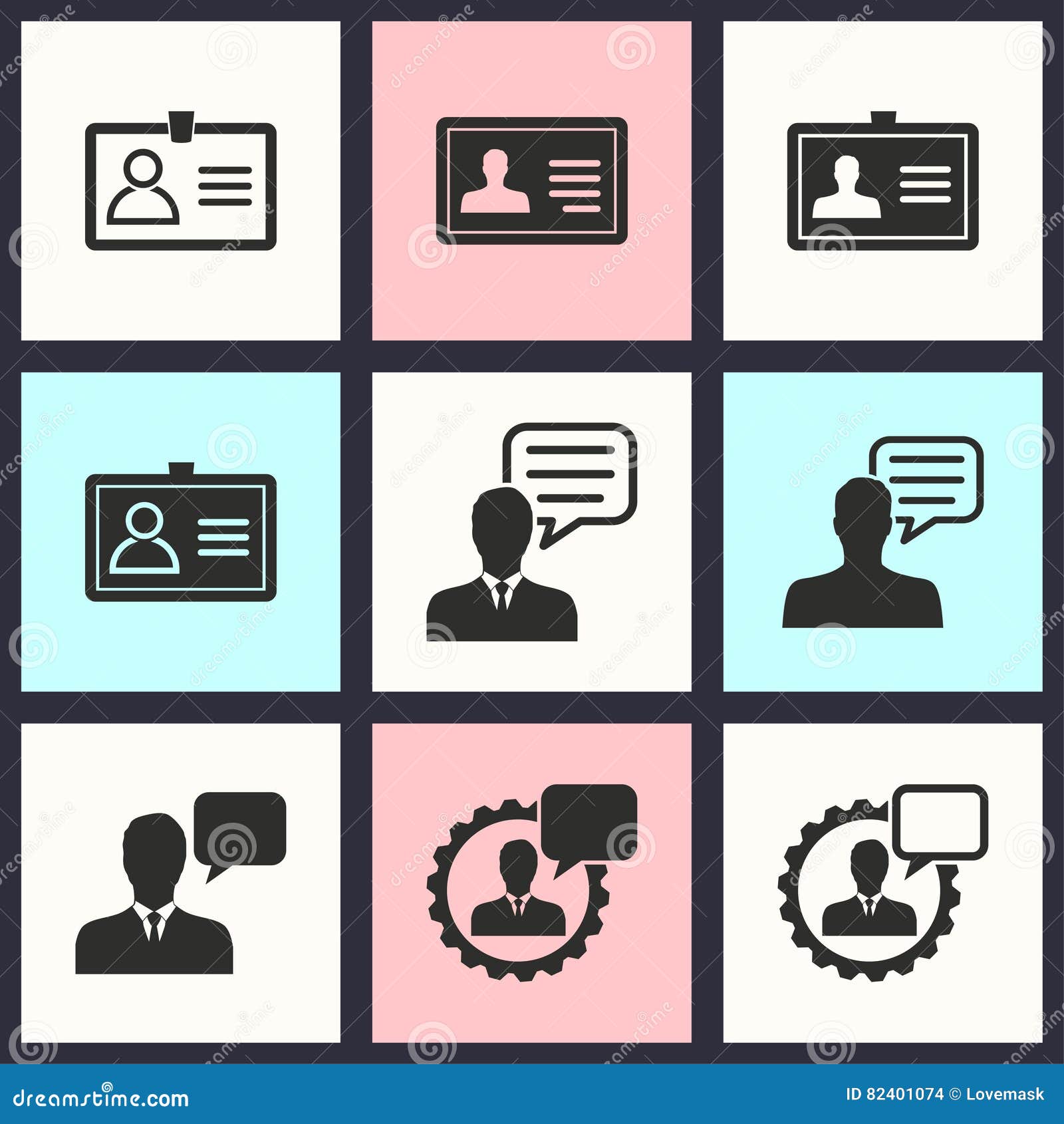 Management Consulting Icon Set. Stock Vector - Illustration of ...