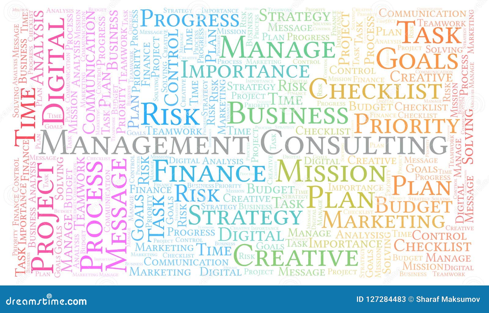 Management Consulting Word Cloud, Made with Text only. Stock ...