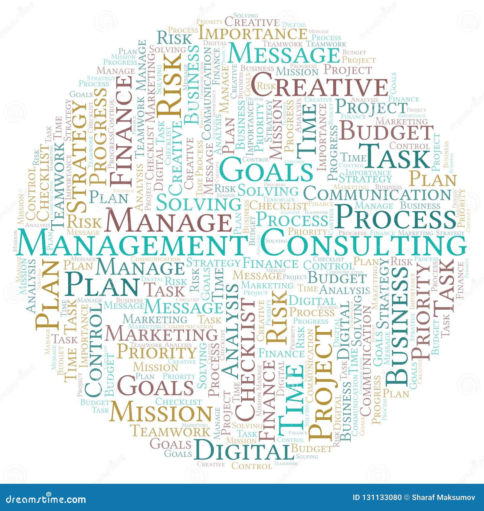 Management Consulting Word Cloud, Made with Text only. Stock ...