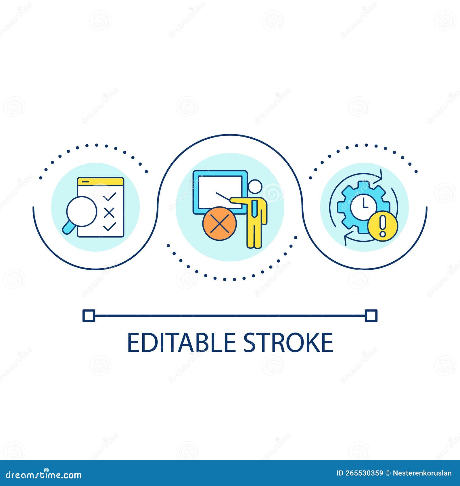 Management of Corporate Processes without Assessment Loop Concept Icon ...
