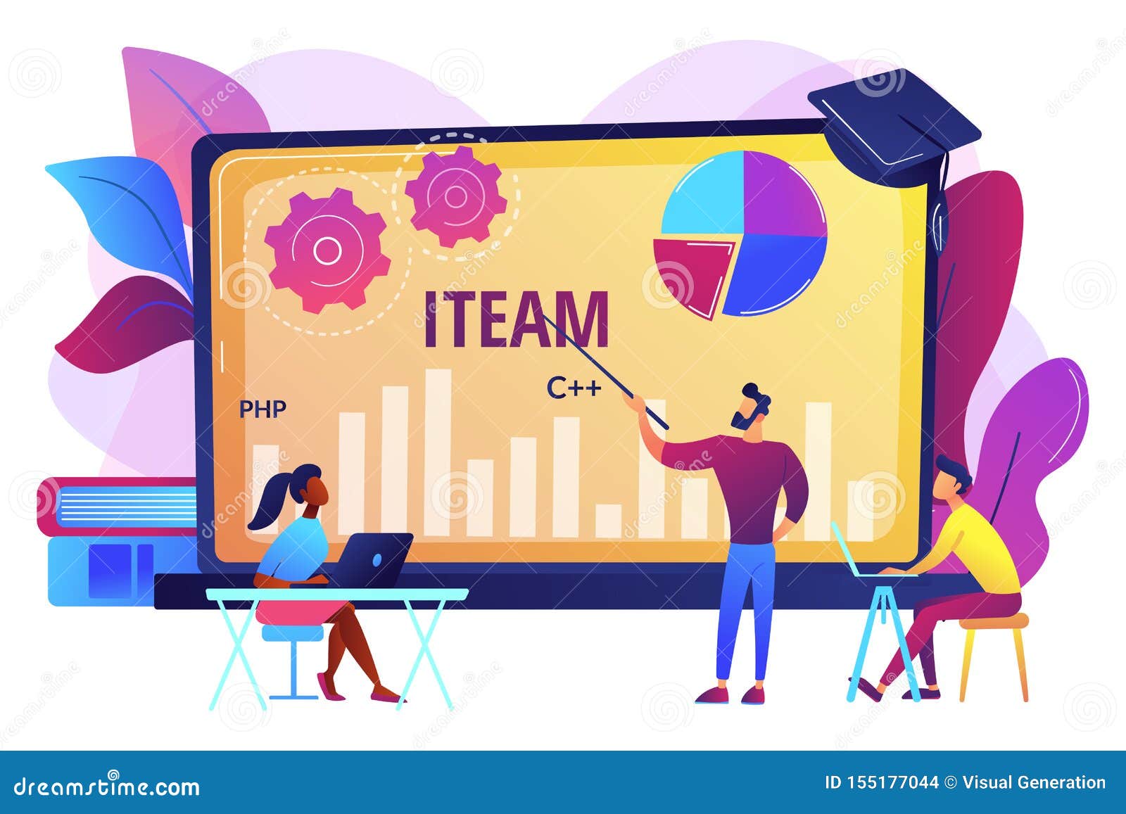 It Management Courses Concept Vector Illustration Stock Vector ...