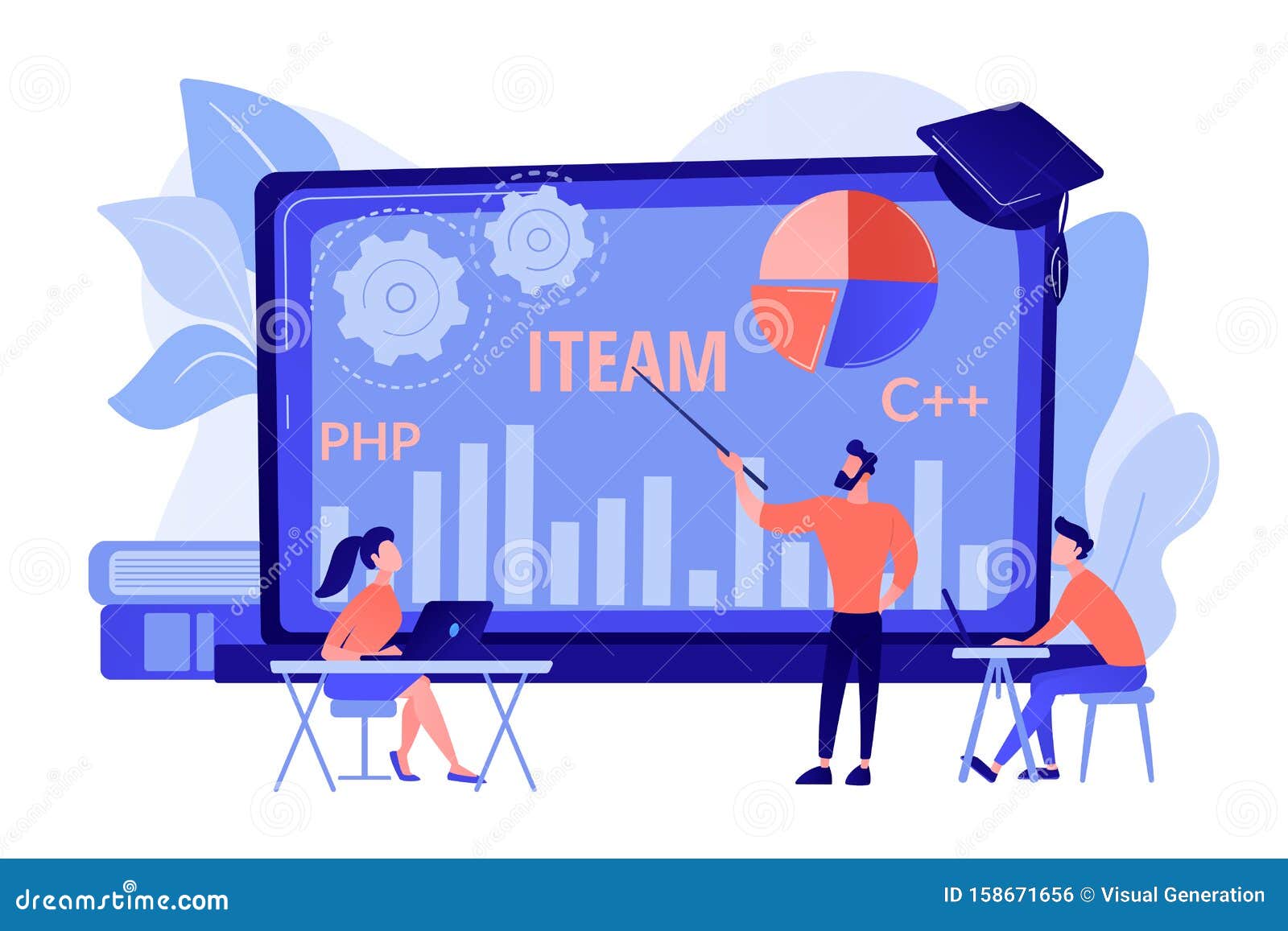 It Management Courses Concept Vector Illustration Stock Vector ...