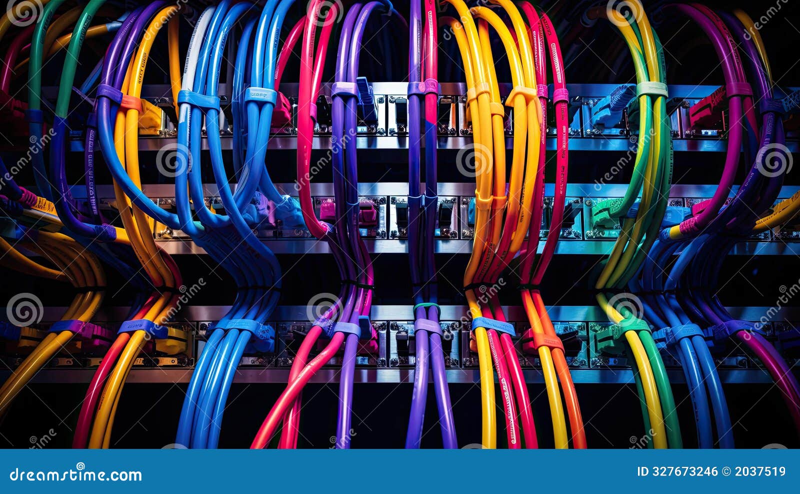 Management Data Center Cables Stock Illustration - Illustration of ...
