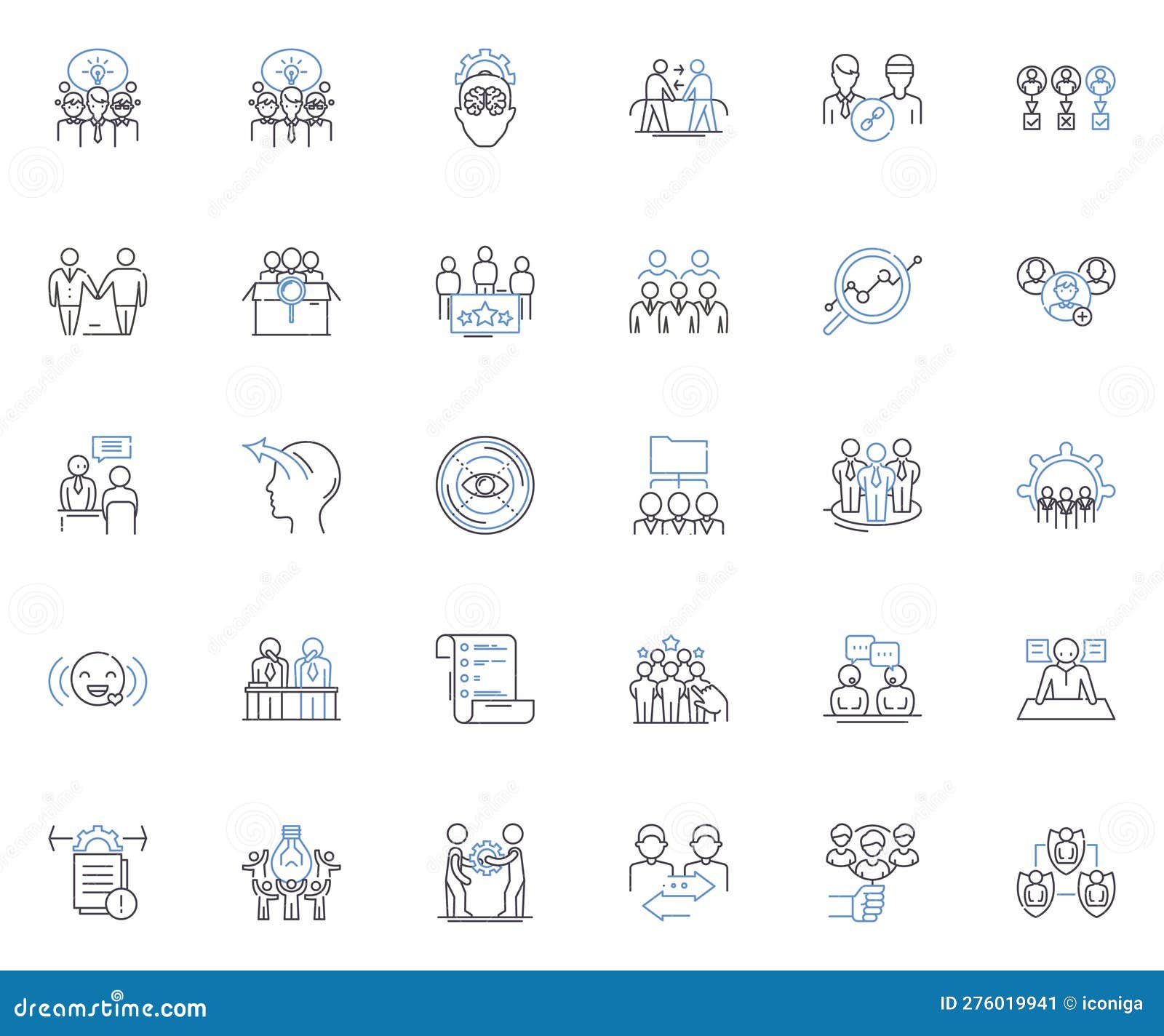 Management Development Line Icons Collection. Leadership, Coaching ...