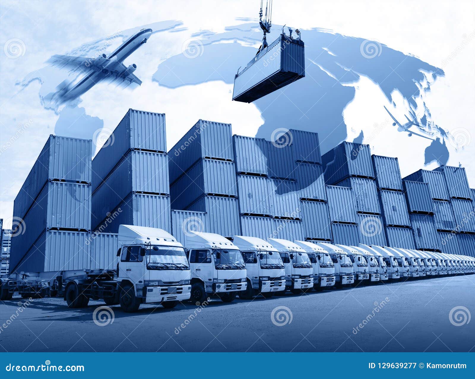 Management Distribution at Container Yard for Transport Business Stock ...