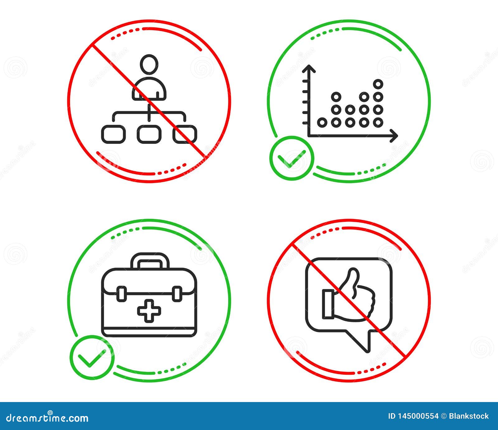 Management, Dot Plot And First Aid Icons Set. Like Sign. Agent ...