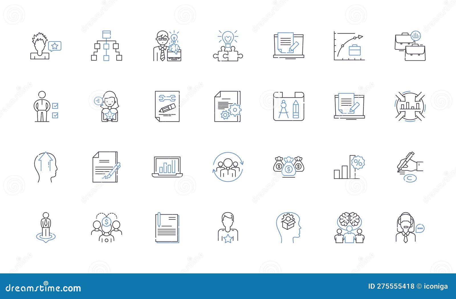 Management Ethics Line Icons Collection. Accountability, Transparency ...