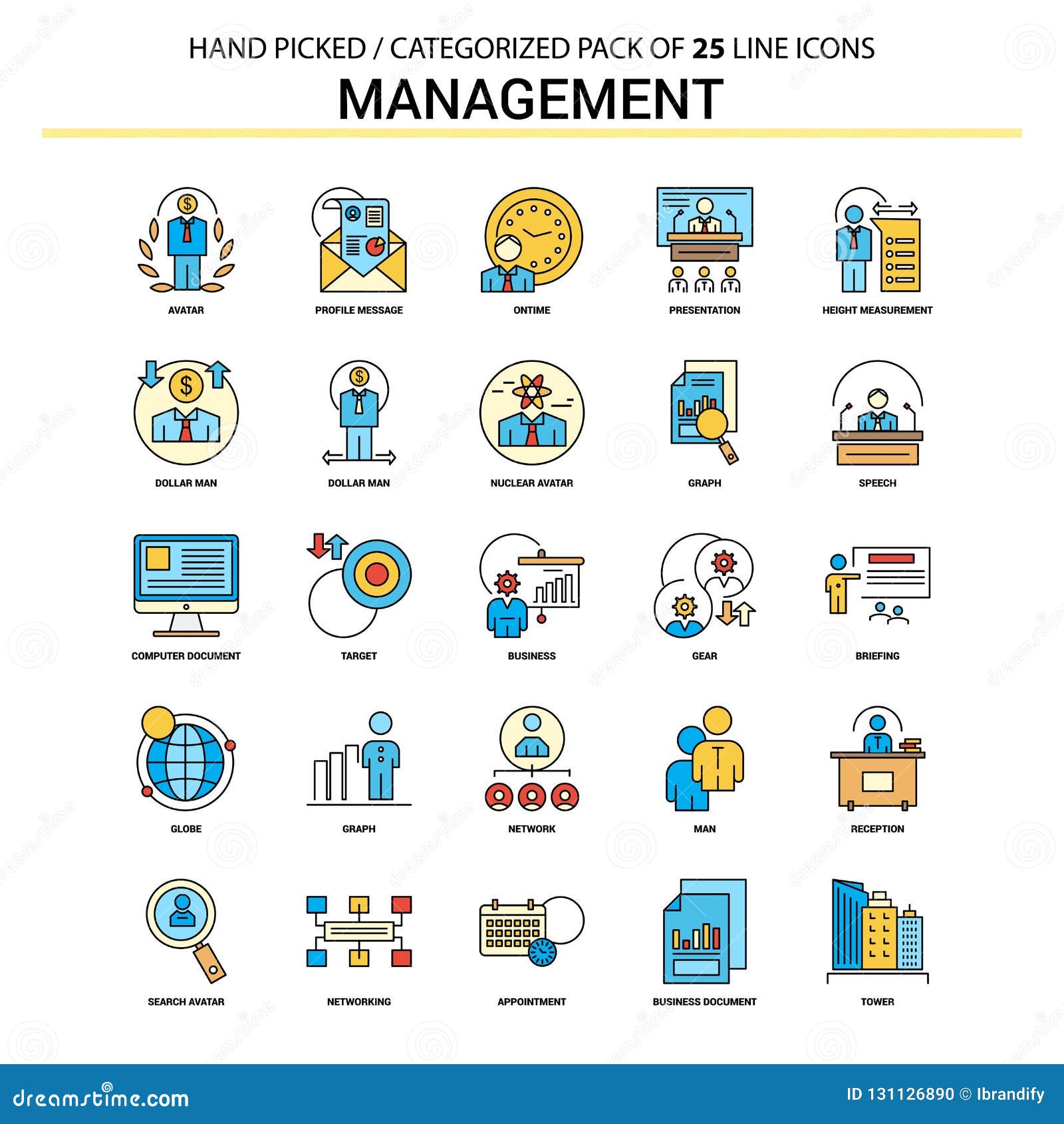 Management Flat Line Icon Set - Business Concept Icons Design Stock ... Management Flat Line Icon Set - Business Concept Icons Design Stock ...
