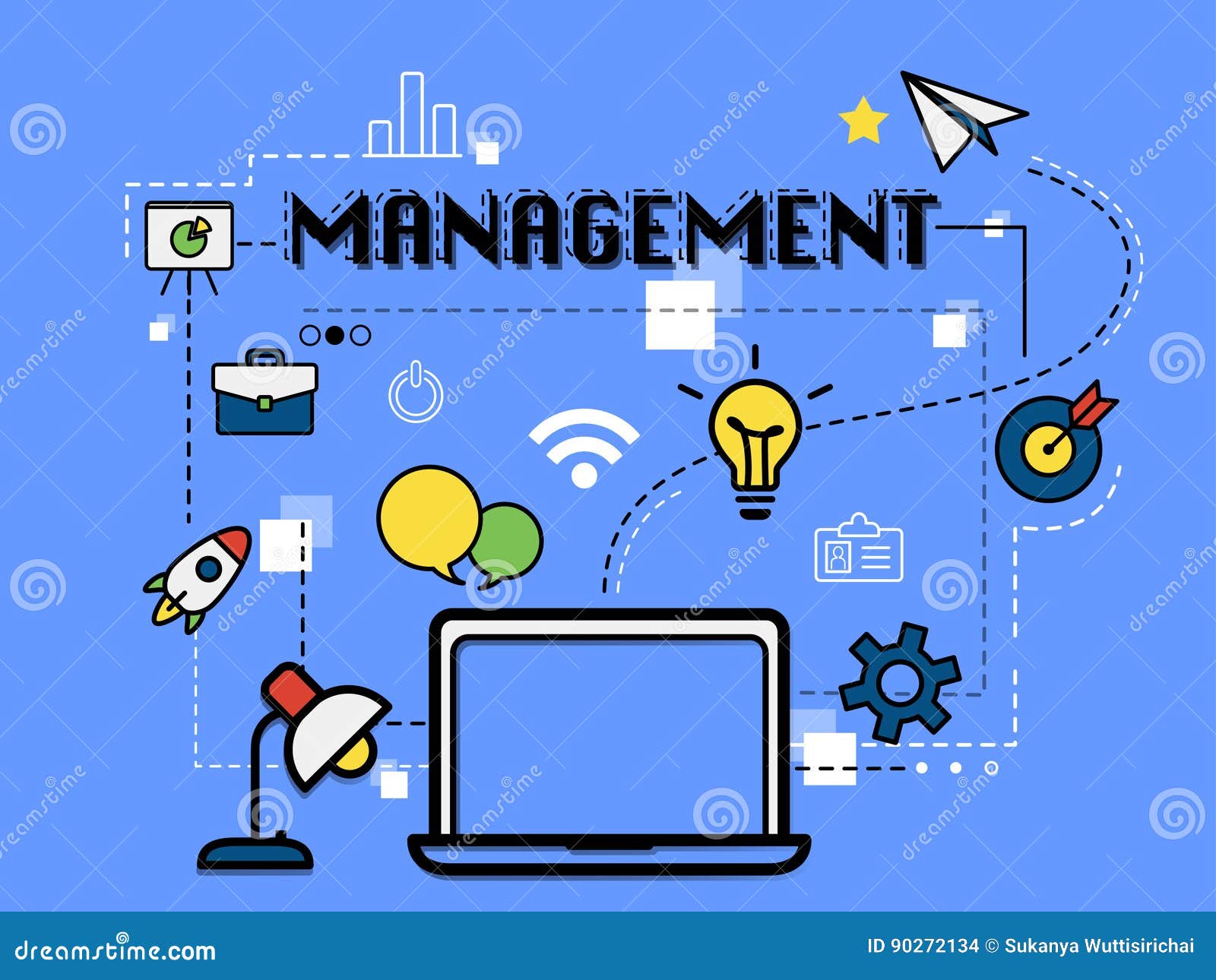Management Graphic Illustration for Business Concept Stock Vector ...