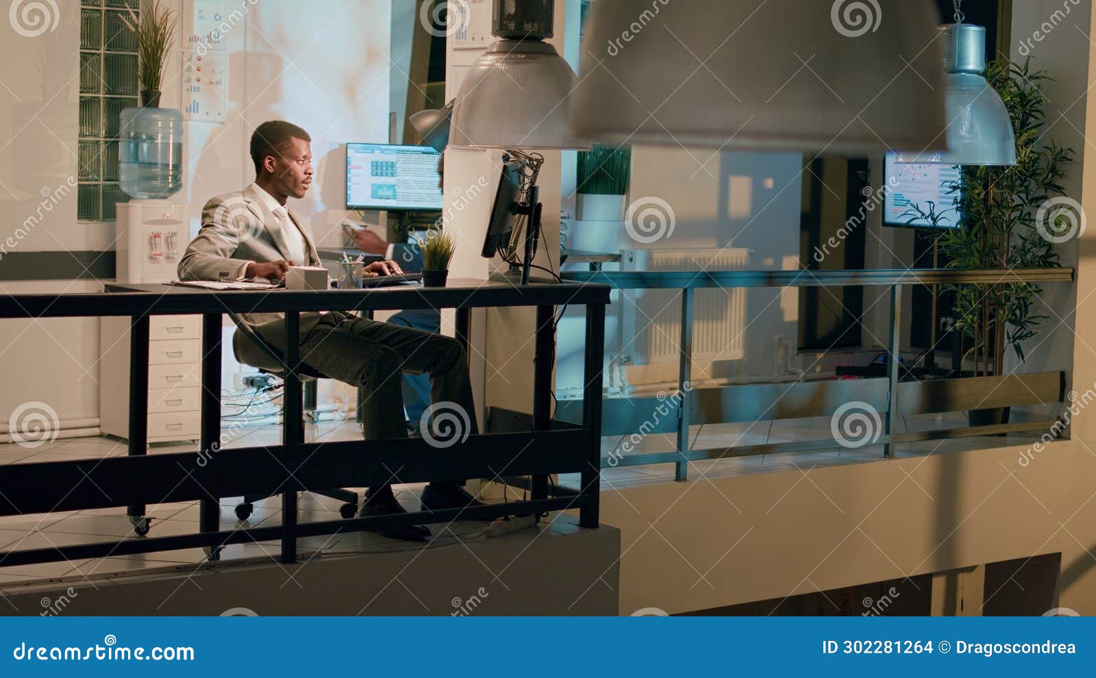 Management Helping Worker with Task Stock Photo - Image of working ...