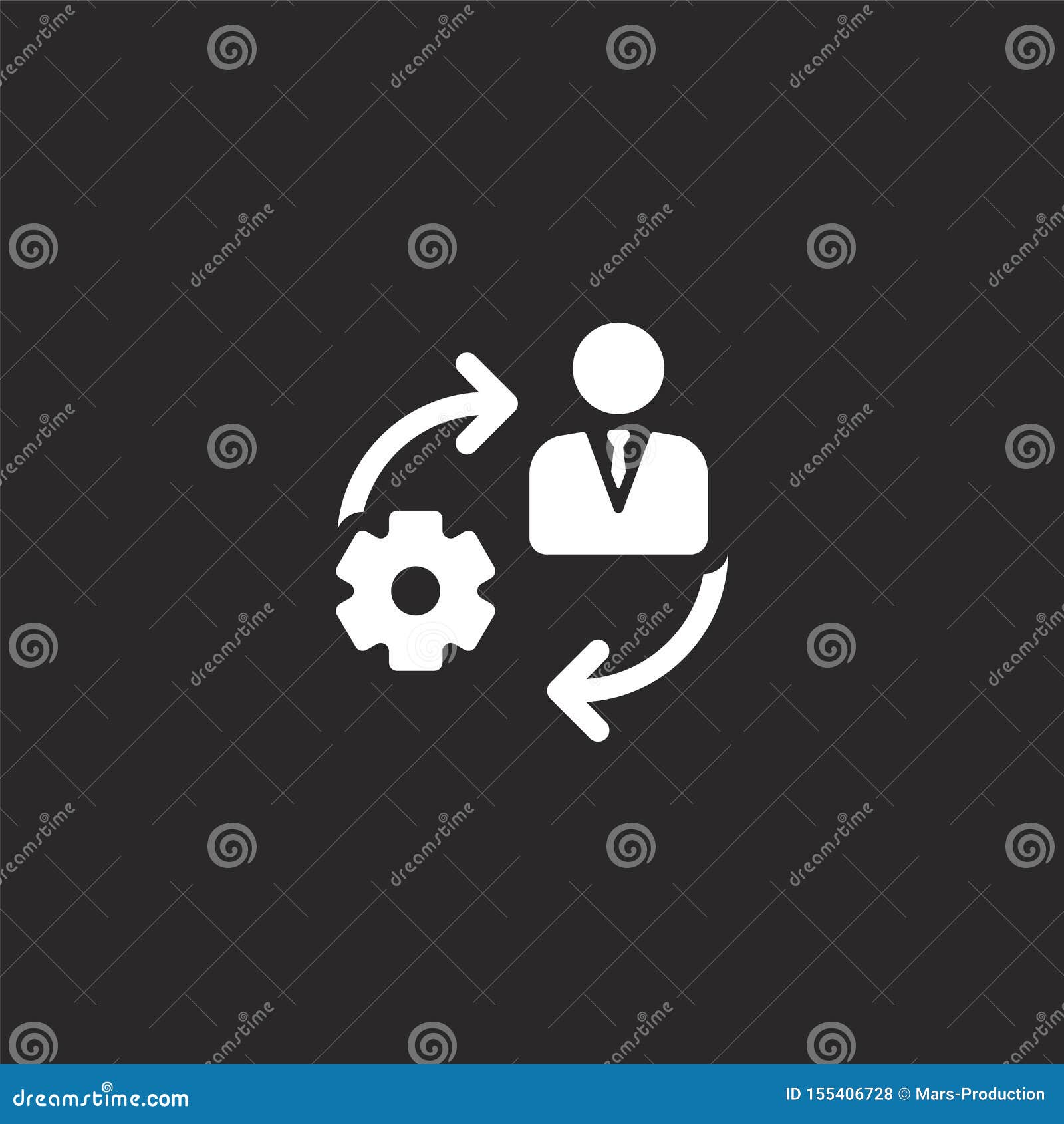 Management Icon. Filled Management Icon for Website Design and Mobile ...