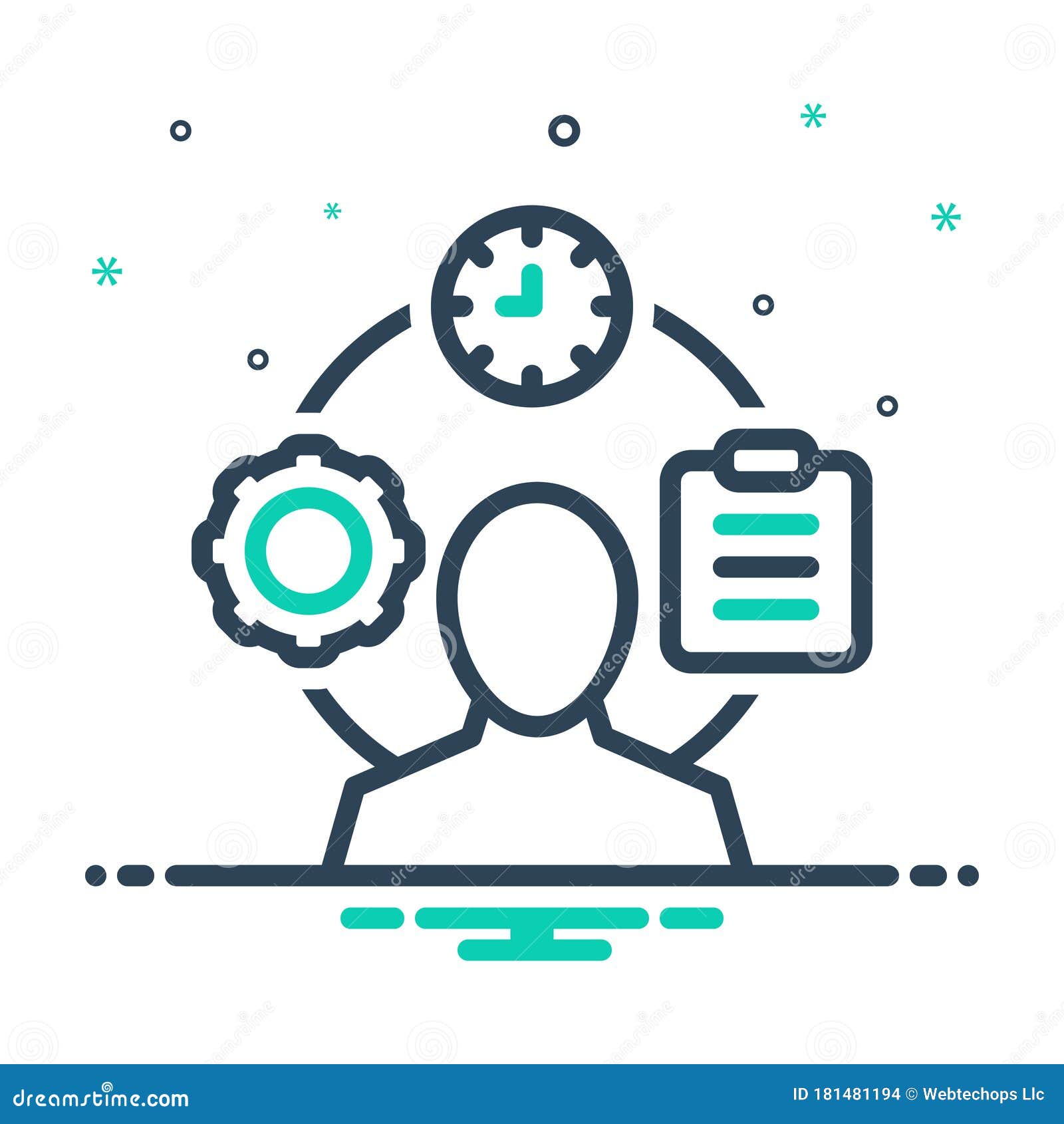 Mix Icon for Management, Monograph and Authority Stock Vector ...