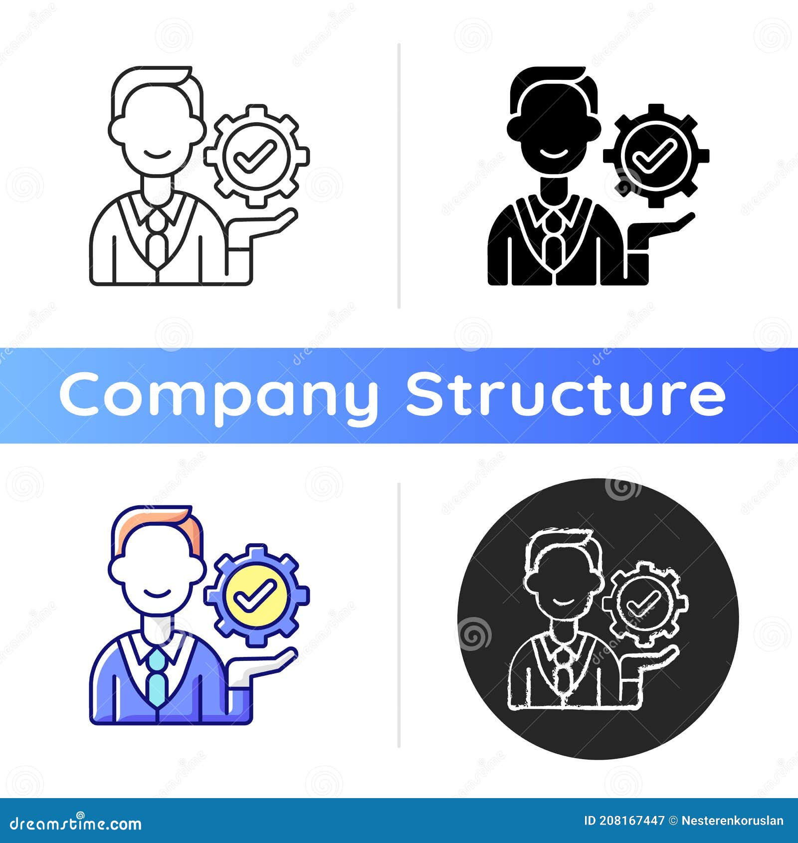 Management icon stock vector. Illustration of vector - 208167447