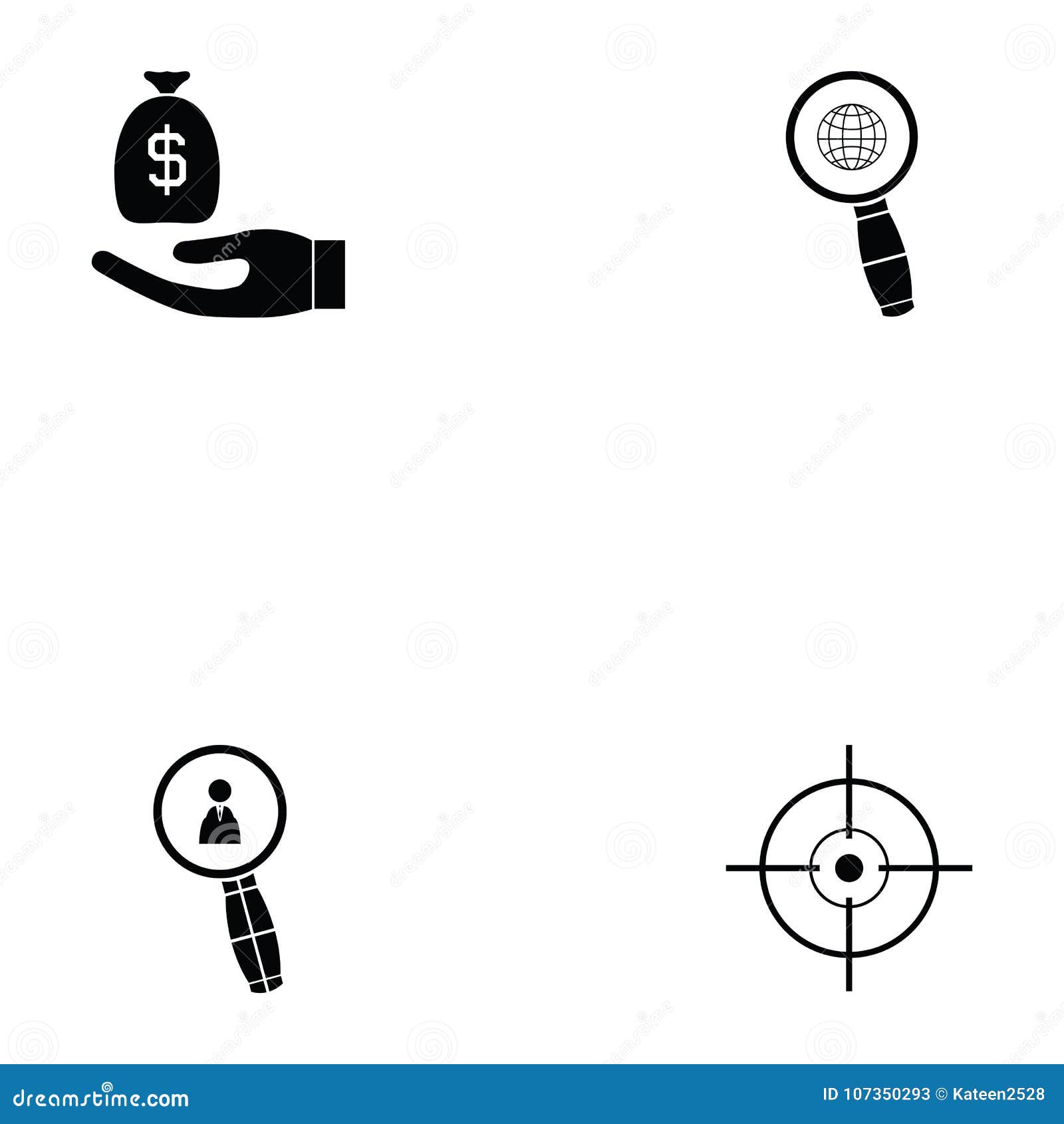 Management icon set stock vector. Illustration of team - 107350293
