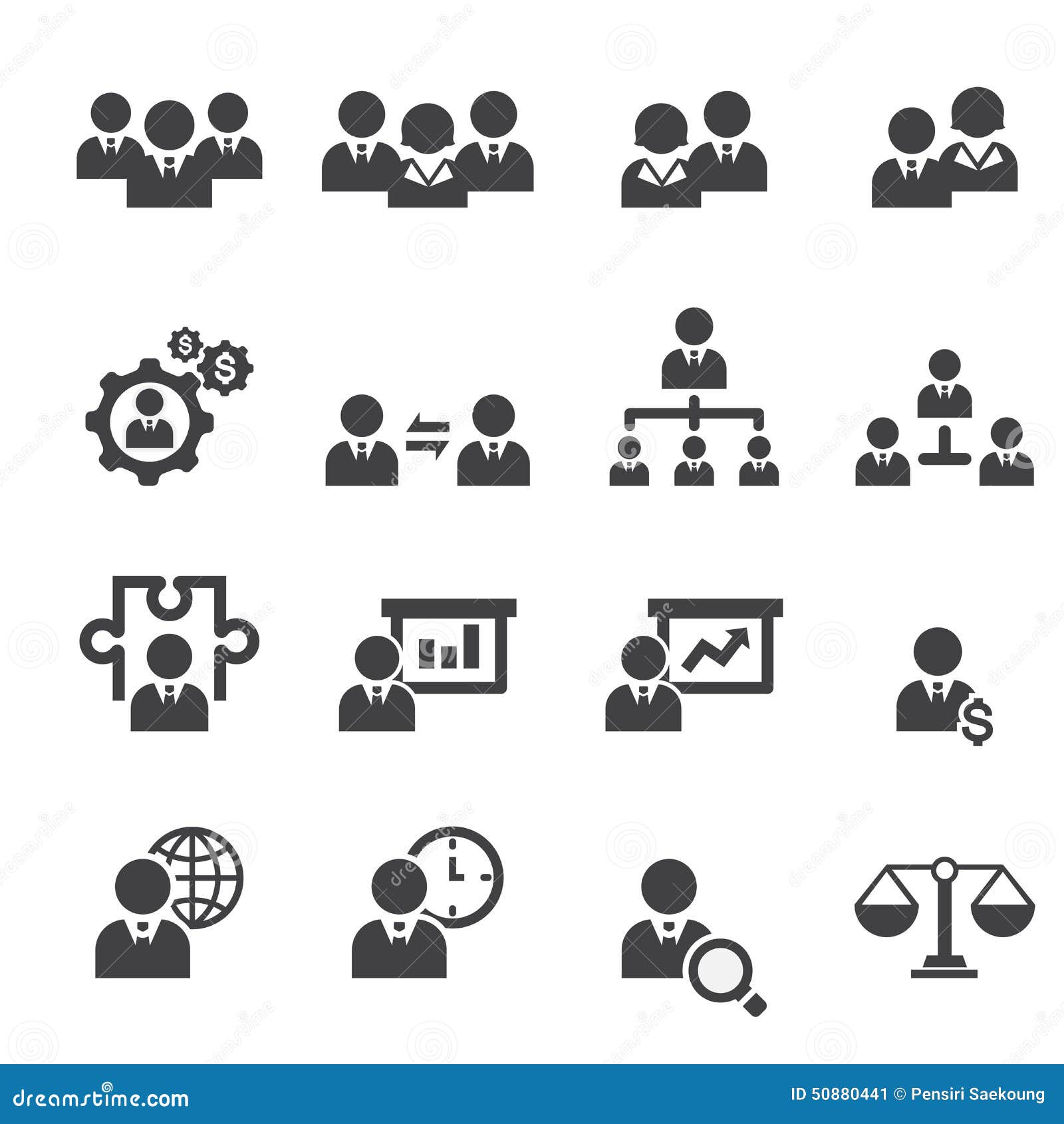 Management icon set stock vector. Illustration of lamp - 50880441