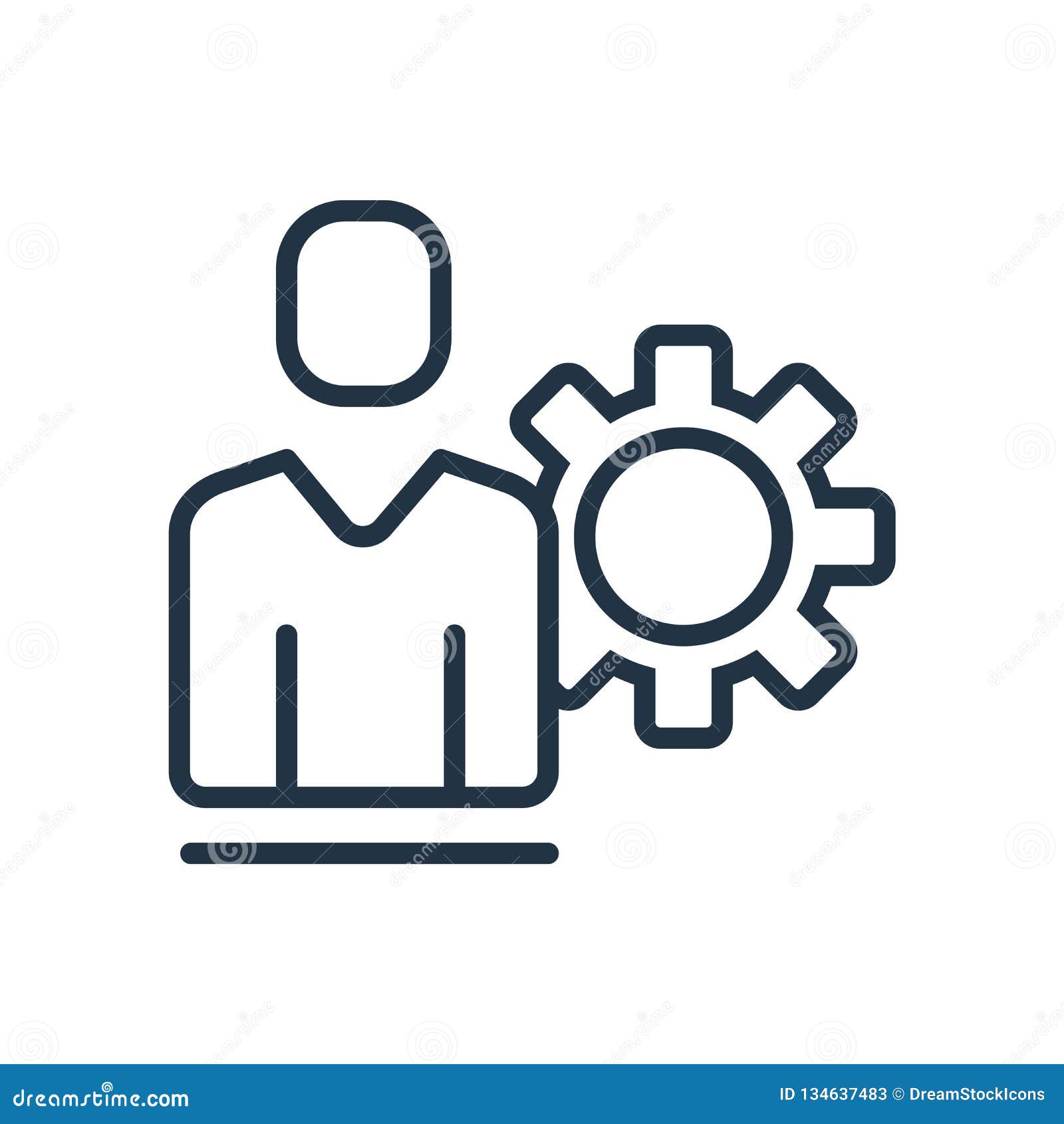 Management Icon Vector Isolated on White Background, Management Sign ...