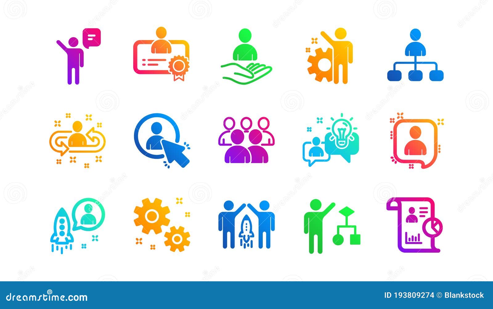 Management Icons. Business People, Algorithm and Group. Classic Icon ...