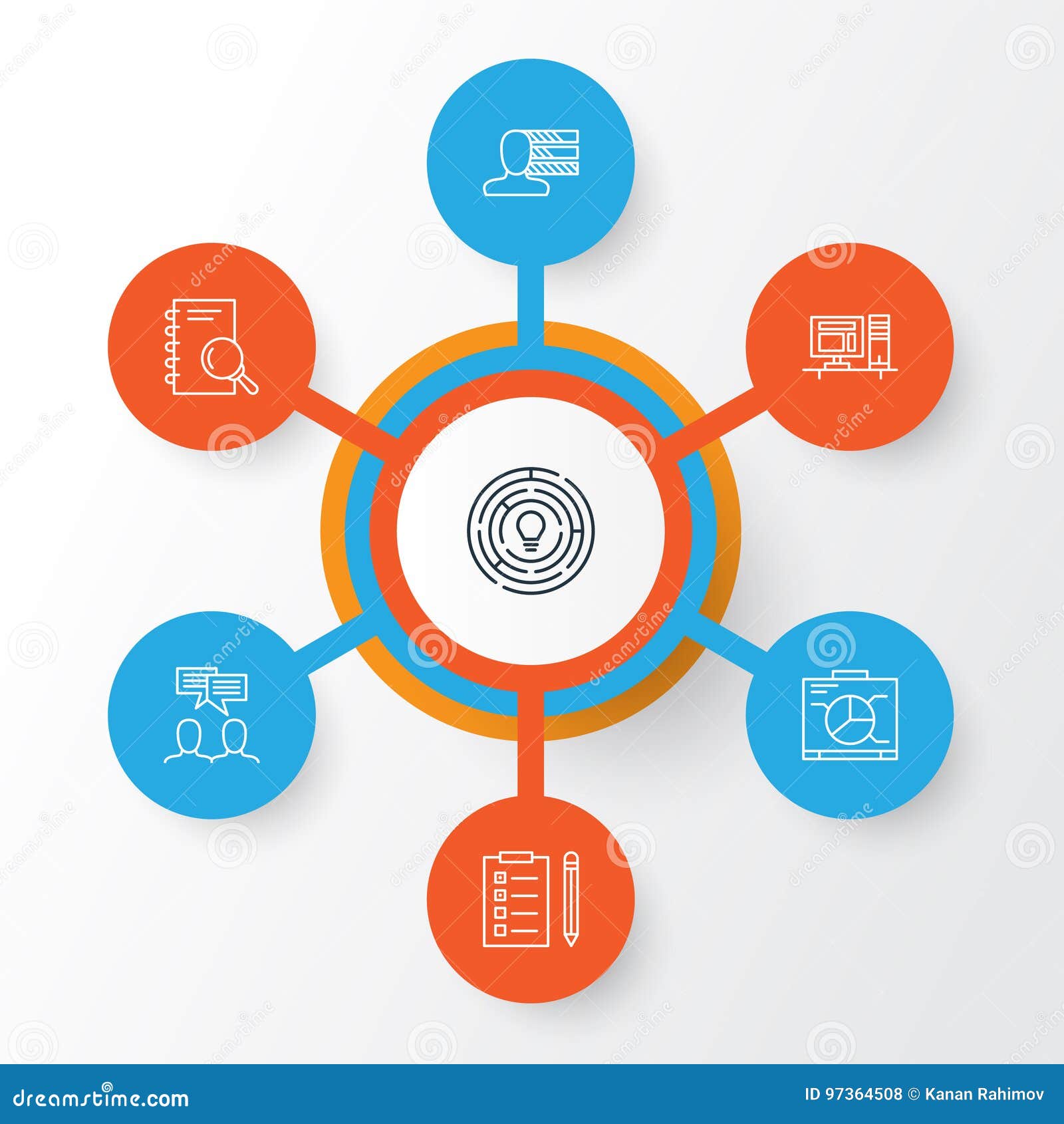 Management Icons Set. Collection of Computer, Personal Skills, Reminder ...